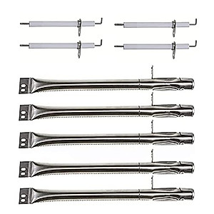 Hisencn Grill Burner Tube Replacement for Brinkmann 810-2511-S, 810-2512-S, 810-3660-S, 810-4220-S,  810-4535-S and more Gas Grill Models, 15 5/16 inch Stainless Steel Burner Pipe