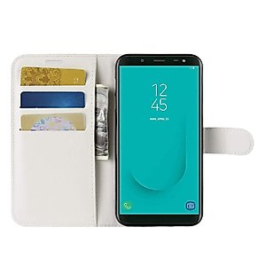 HualuBro Oppo Reno 2 Case, Oppo Reno2 Case, Premium PU Leather Magnetic Shockproof Book Wallet Folio Flip Case Cover with Card Slot Holder for Oppo Reno2 / Reno 2 Phone Case (White)