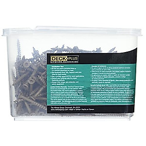 Deck Plus Wood Screws, Brown Exterior Screws, 2-1/2" x #10, 5lb