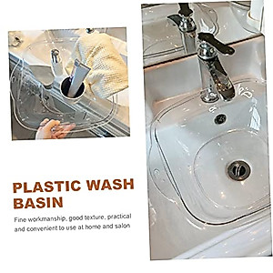 FOYTOKI Wash Basin Plastic Fruit Portable Bath Tub Plastic Tubs Clear Collapsible Wash Basin for Bottles Plastic Basin Plastic Clear Wash Basin Plastic Clear Washing Basin Sink