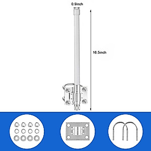 Waterproof Replacement 5.8dBi Cellular 915MHZ LoRa Gateway Antenna for Helium Hotspot RAK RAK2 Nebra Bobcat 300 SenseCAP M1 SyncroB.it Hotspot Finestra HNT Miner + 10ft KSR400 Ultra Low Loss Cable
