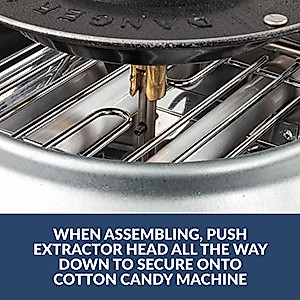 Nostalgia Retro Countertop Cotton Candy Maker, Vintage Candy Machine for Hard Candy & Flossing Sugar, Includes 2 Reusable Cones and Scoop, Retro Red