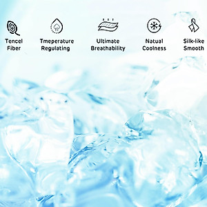 AMZTOP Super Soft Cooling Duvet Cover Queen Size Set, 100% Lyocell Yellow and Colorful Floral Comforter Cover with Zipper Closure (1 Duvet+2 Pillowcases), Tencel Silk Smooth and Soft Bedding Set