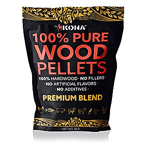 Kona Premium Blend Smoker Pellets, Intended for Ninja Woodfire Outdoor Grill, 8 lb Resealable Bags