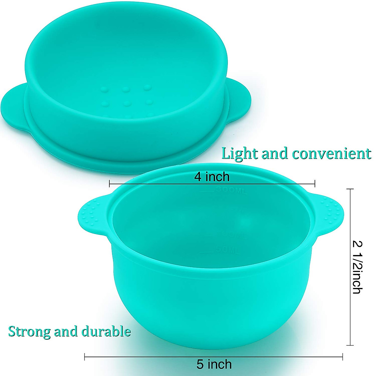 3 Pieces Silicone Wax Pot Replacement, 14 oz Wax Pot Insert for Hair Removal Wax Warmer Liner Removable Waxing Bowl for Home Use Wax Machine Accessory, 500 ml