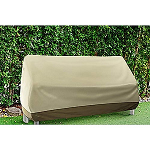 Home-Complete Outdoor Cover for Loveseat, Sofa, Bench- 58 Inch Heavy Duty Water Resistant Patio Furniture Protective Cover with Vent and Custom Fit