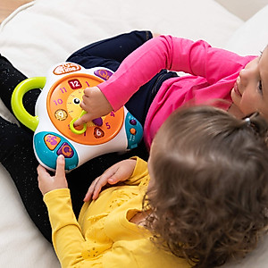 Fat Brain Toys Bilingual Learning Clock - Teach and Talk Learning Clock Teaching Toys & Tools for Ages 2 to 3