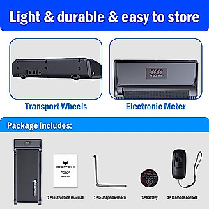 Icefox Under Desk Treadmill, 2.25HP Walking Pad Desk Treadmill for Home with LED Display and Remote Control, Desk Treadmill for Office Under Desk, 265 Lbs Capacity