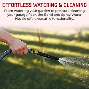 HI-TECH Adjustable Bend & Spray Water Hose Nozzle – Heavy-Duty, Leak-Proof Nozzles for Car Washing and Lawn Care (4 Pack)