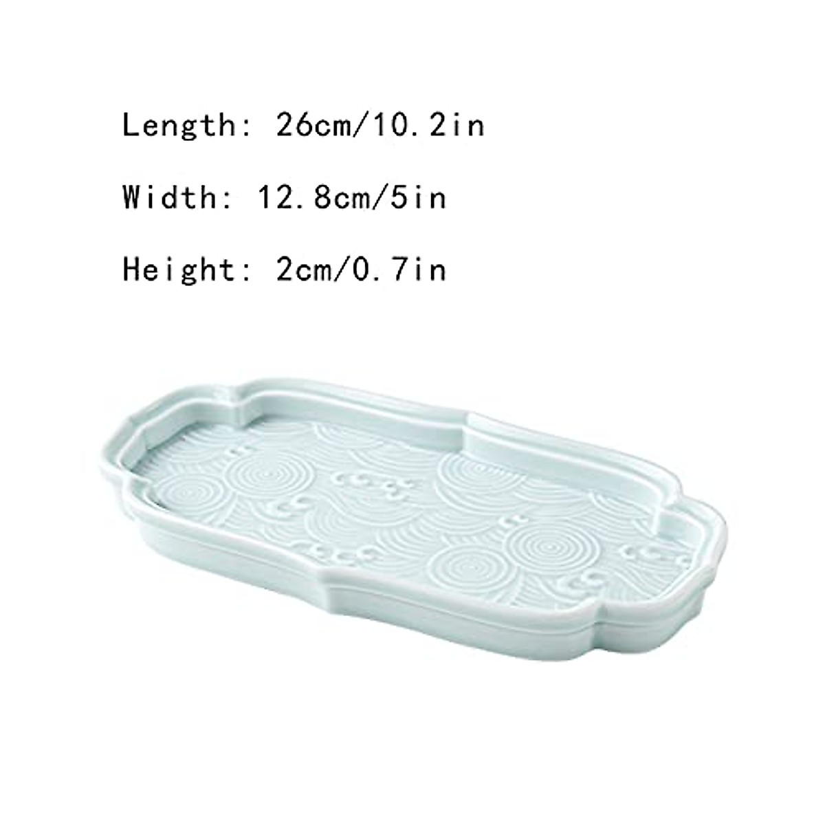 Serving Trays Decorative Tray for Coffee Table Modern Serving Tray Ceramics Tea Tray for Living Room Bedroom Decor 10 Inch Elegant Decorative Tray