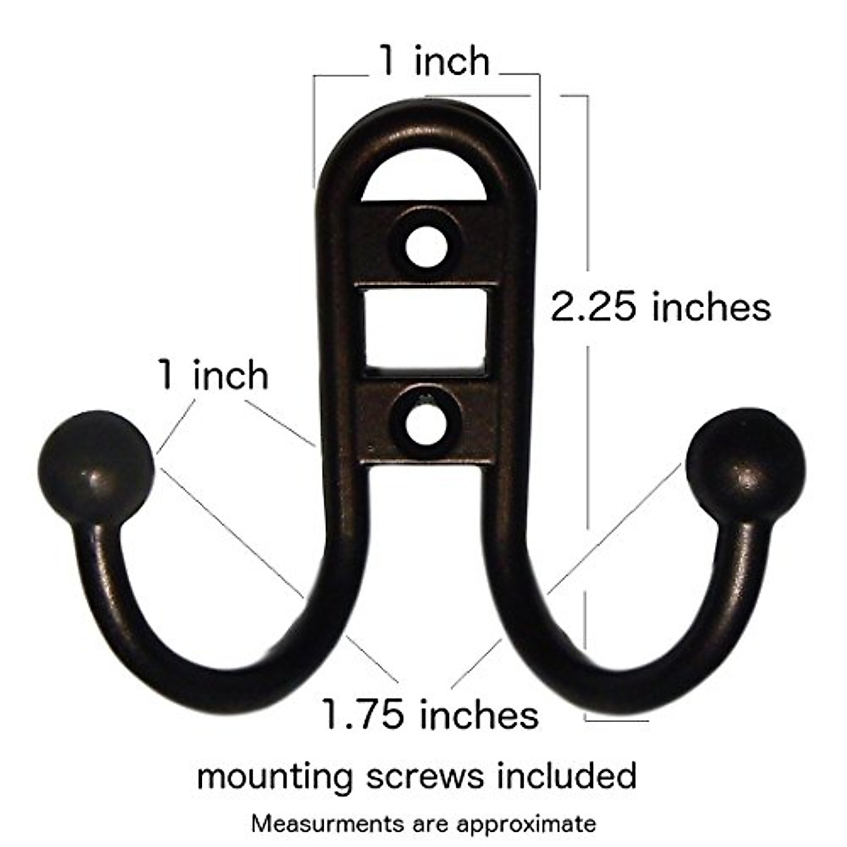 Chapter Double Coat and Robe Hook, Bronze Finish, 6-Pack