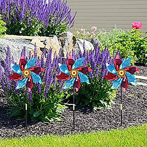 LEIGE Bird Repeller Pinwheels Reflective Sparkly Bird Deterrent Windmill Protect Garden Plant Flower Garden Lawn Decoration (Color : B)
