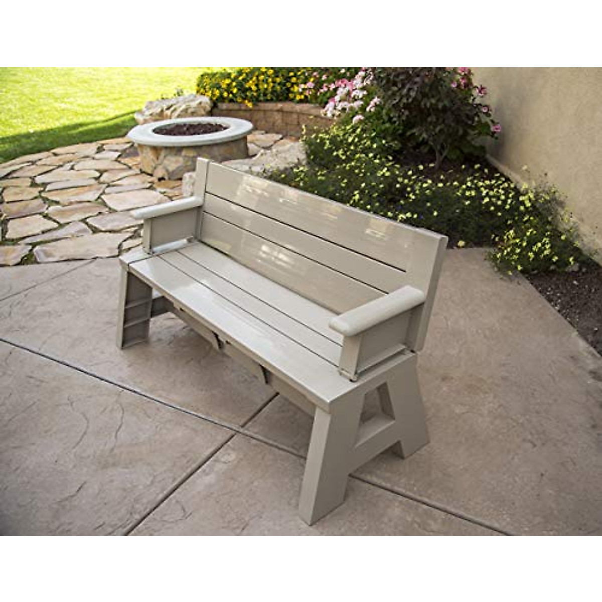 Premiere Products 5RCATA Tan Convert A Bench, Approximate Size: Table 27" H x 14" D 31" H x 58" L Seat 17" H x 14" D Weighs 38 lbs