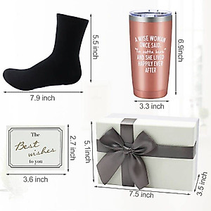 Retirement Gifts For Women,20 OZ Wine Tumbler Happy Goodbye Gifts for Colleagues,Retired Friends,Coworker,Funny Ideas Leaving Gifts,Farewell Gifts - Going Away Gift with Humorous Socks for Mom,Grandma