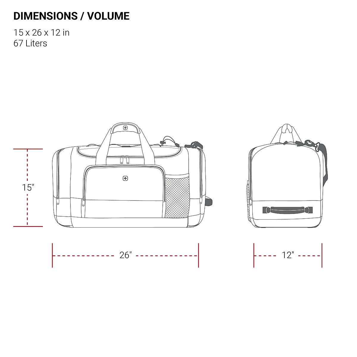 SwissGear Apex Travel Duffle Bags, Blue/Grey, 28-Inch