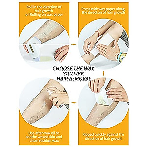 Roller Waxing Kit for Sensitive Skin, Milk roll on wax cartridge warmer for arms, legs and larger areas of the body hair removal, at home waxing kit for women and men