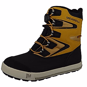 Merrell Snow Bank 3.0 Waterproof Boot, Wheat, 1 US Unisex Big Kid