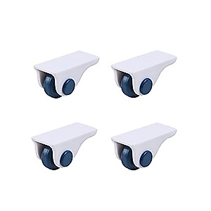 ZHUHW 2 Colors Storage Box Roller Wheels for Furniture Household Directional Pulley Self-Adhesive Wearable Storage Box Bottom Caster (Color : Blue)