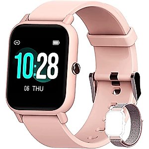 Blackview Smart Watch for Android Phones and iOS Phones, All-Day Activity Tracker with Heart Rate Sleep Monitor, 1.3" Full Touch Screen, 5ATM Waterproof Pedometer, Smartwatch for Men Women