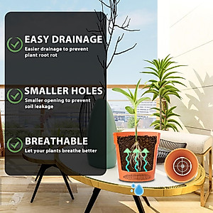 Flower Pot Hole Mesh Pad 5PCS 11.8 X 7.8 Inch Plastic Mesh Screen DIY Drainage Netting Pot Bottom Grid Mat Plant Drainage Screen Mesh Bonsai Mesh Keep Soil from Flowing Away