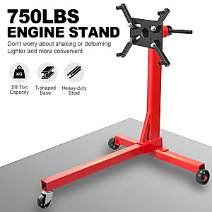 BIG RED T23401 Torin Steel Rotating Engine Stand with 360 Degree Rotating Head: 3/8 Ton (750 lb) Capacity, Red
