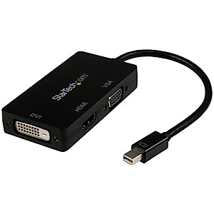 StarTech.com 3 in 1 Mini DisplayPort Adapter - 1080p - Mini DP / Thunderbolt to HDMI / VGA / DVI Splitter for Your Monitor (MDP2VGDVHD)