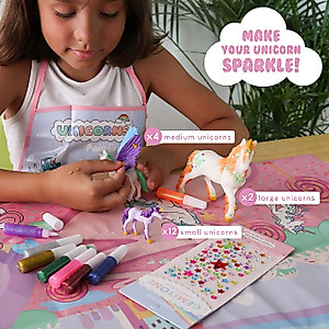 BONNYCO Unicorns Gifts for Girls Painting Kit with 18 Unicorns Painting for Kids with Glow in The Dark | Girl Toys 3 4 5 6 7 8 9 10 Years Old Gifts for Girls for Birthday, Christmas | Unicorn Toys
