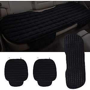 Garneck 3Pcs Car Seat Cushion Set Winter Seat Cover Car Seat Protector Breathable Car Seat Mat for Home Office Car