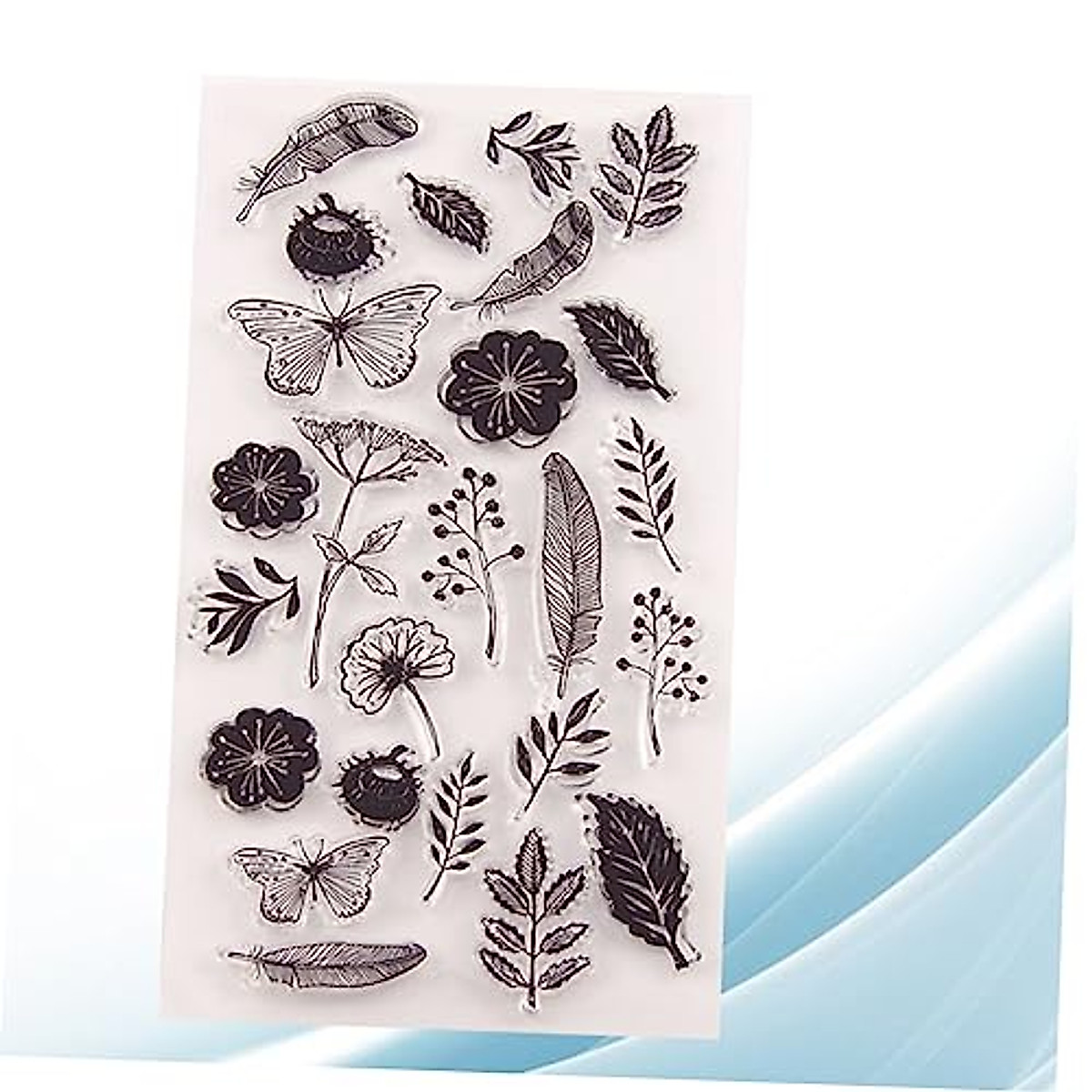 SEWACC Transparent Stamps Scrapbooking Stamps Clear Stamps Silicone Stamps Seal Account Lip Gloss