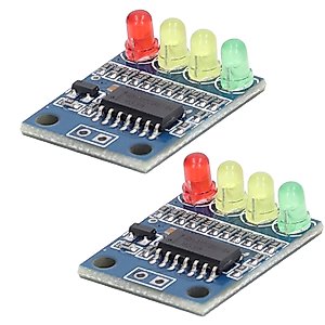 2Pcs Battery Level Indicator Battery Capacity Module Battery Level Indicator Module Module Capacity Tester Board 4 Phase 12V with 4pcs LED