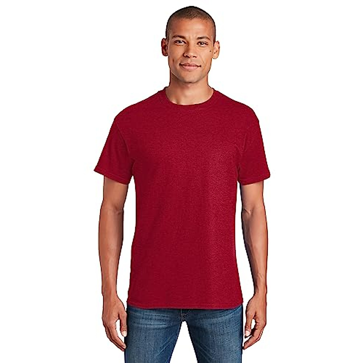 Gildan Men's Heavy Cotton T-Shirt, Antique Cherry Red, XL (Pack of 3)