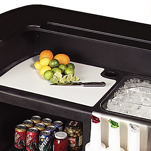 Carlisle FoodService Products Maximizer Portable Travel Bar Table with Locking Casters for Catering, Buffets, Restaurants, Ldpe, 56 X 26.5 X 48.5 Inches, Black
