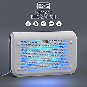 BLACK+DECKER Bug Zapper | Electric UV Insect Killer& Catcher for Flies, Gnats, Mosquitoes, & Other Flying Pests | 6,000 Sq/Ft Coverage for Indoor/Outdoor Use Includes Home, Kitchen & Other Areas