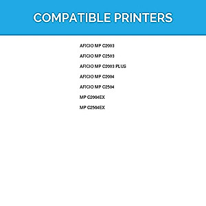 LD Compatible Toner Cartridge Replacement for Ricoh Aficio MP C2003 & MP C2503 (2 Black, 1 Cyan, 1 Magenta, 1 Yellow, 5-Pack)