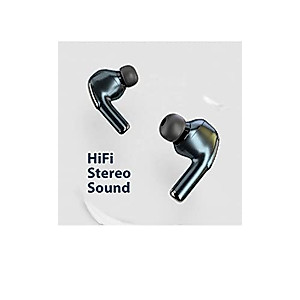 Wireless Bluetooth Earbuds Headphones in Ear with Mic.Touch Control LED Display (Black) High Sound Quality Wireless Earbud, Deep Bass Stereo Bluetooth Earbud with HD Mic(Blue) (AC697N)