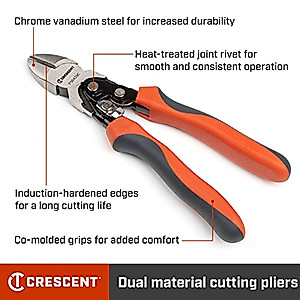 Crescent 8" Pro Series Diagonal Compound Action Dual Material Cutting Pliers - PS5429C