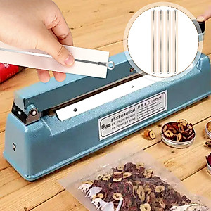 10 Pieces Heat Sealer Replacement Strip 8 inch Impulse Sealer Replacement Parts Element Grip 8 Inch Heat Seal Strips Replacement Elements Impulse Sealer Repair Kits, 200mmx2mm