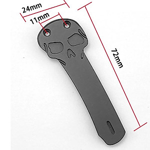 BOYAGU Sheath Back Clip Waist Clip TC4 Titanium Alloy Pocket Clip ( Size : B )