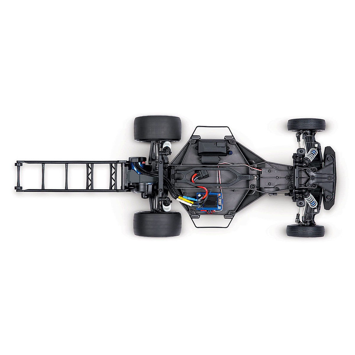Traxxas 1/10 Scale Drag Slash, White, Fully Assembled, Ready-to-Race® with TQi™ 2.4GHz Radio System, Stability Management®, and Velineon Brushless Power System