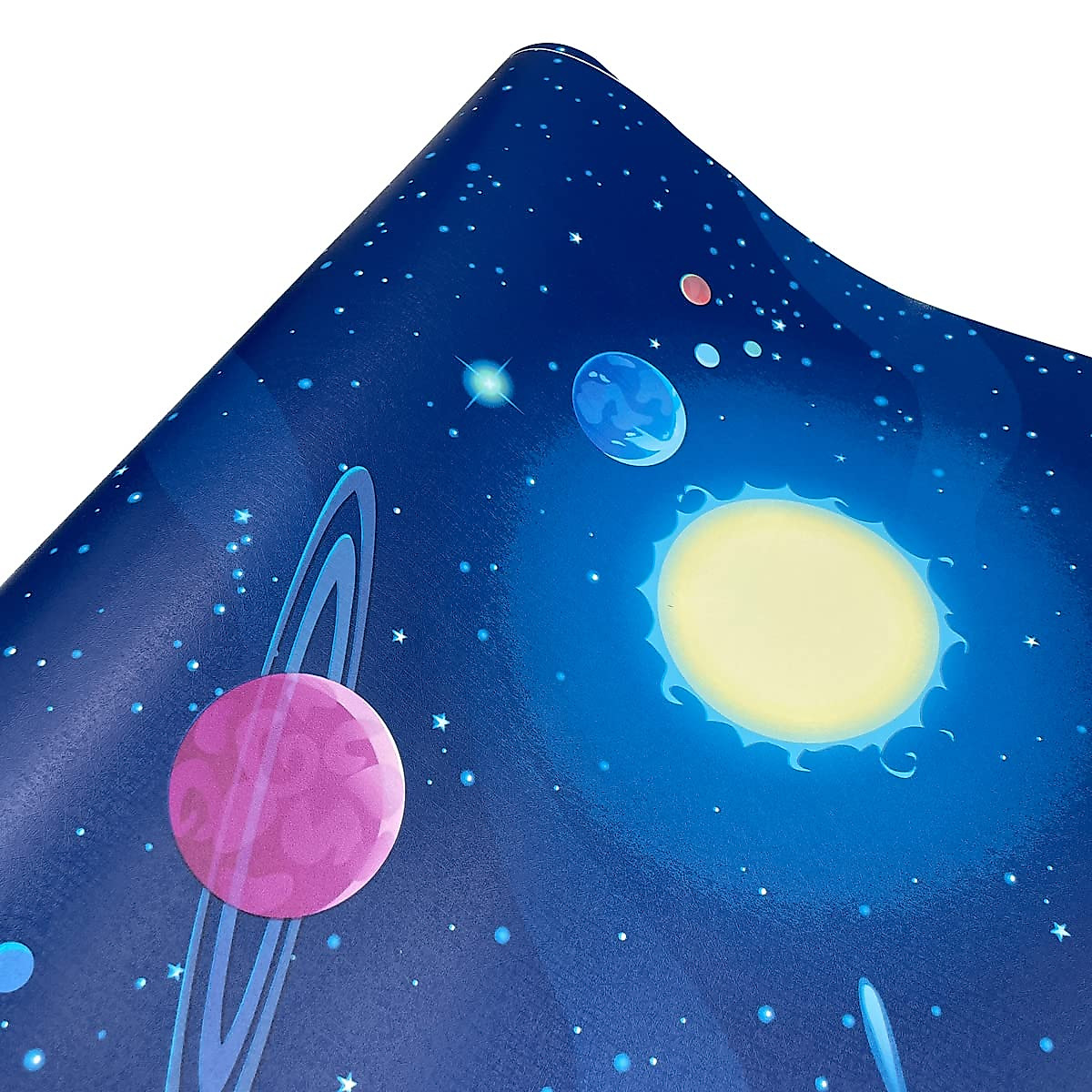 Yifasy Shelf Liner Universe Galaxy Self-Adhesive Drawer Paper Cartoon Wall Decor Kids Room Study Desk 118x17.7 Inch