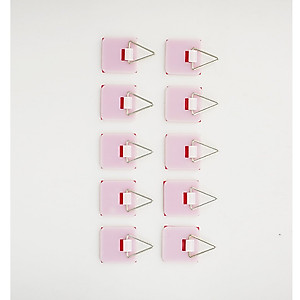 Artliving 1.25 Inch Invisible Adhesive Plate Hanger Set Vertical Plate Holders for The Wall (10 Pack)