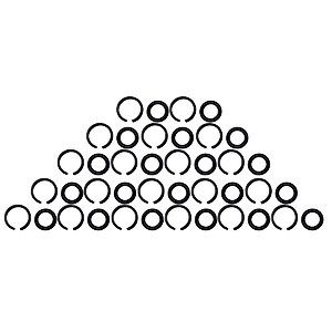 Generic 1/2"" Impact Wrench Socket Retainer Rings Clip with O-Ring,Fits Replacement Impact Wrench Tool Parts and Accessories,O-ring Square Drive Socket Retainer Ring （20 Sets/Pack）