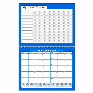 2024 Monthly Desktop/Wall Calendar/Planner - Habit Tracker - Daily, Weekly & Monthly Goal Motivational Habit Tracking Journal Inspirational - (Edition #06)