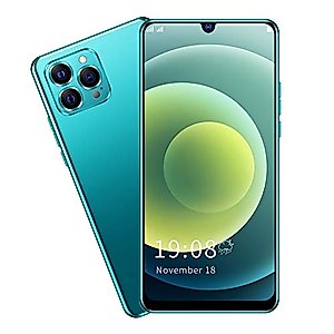 Yoidesu Unlocked Smartphones, IP12 PRO+ 6.26in Screen Unlocked Cell Phones,Dual SIM Android Phone, 1+8GB, 128GB Extension, 1950mAh Battery(Green)