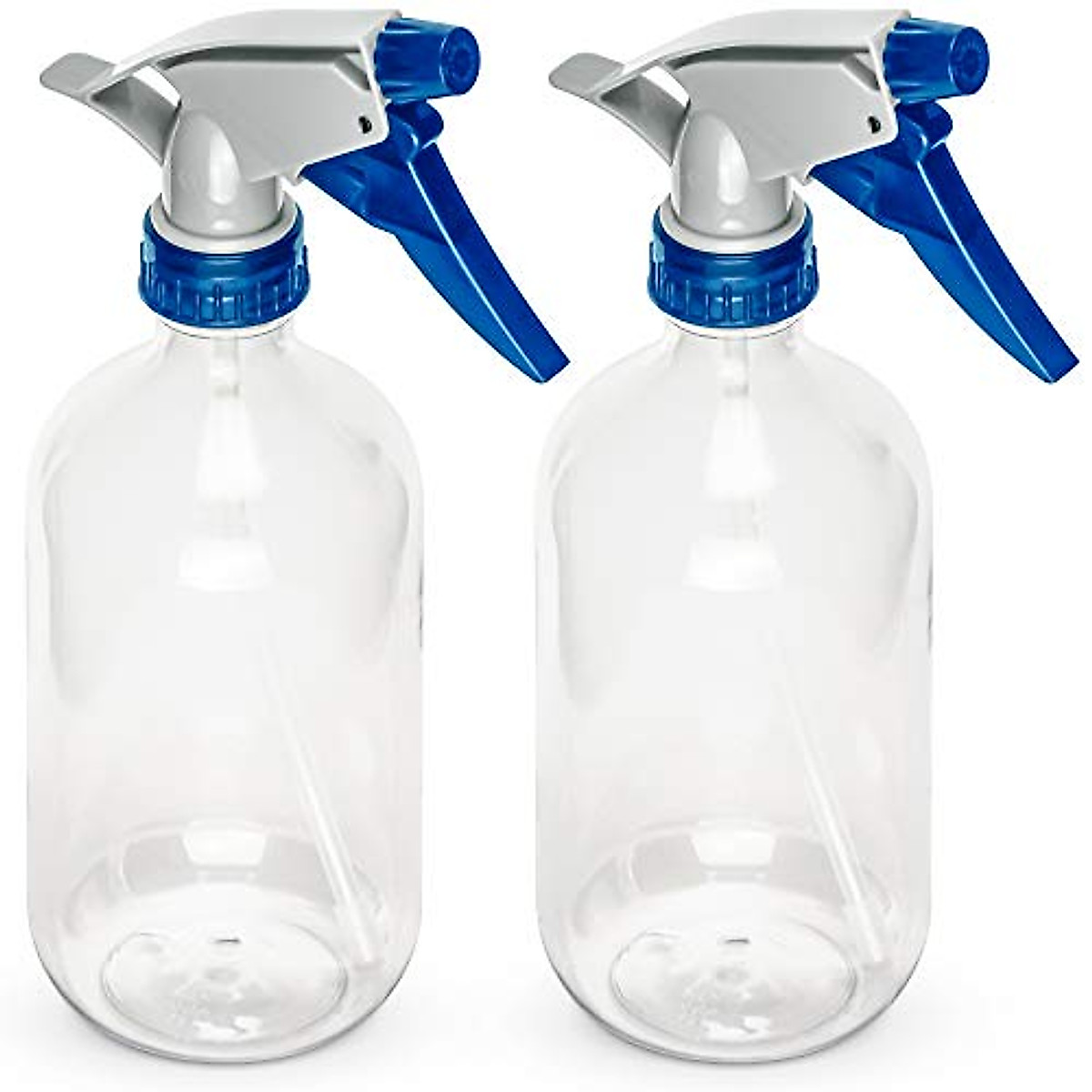 DecorRack 2 Plastic Spray Bottles 20oz Clear Empty Spray Bottle, Professional Sprayer with Adjustable Nozzle for Cleaning Solutions, Kitchen, Garden, Hair, Plants, Leak Proof Fine Mist Bottle (2 Pack)