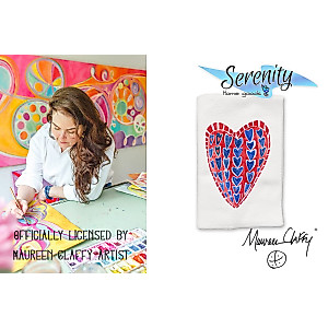 Maureen Claffy Collection | Memorial Day 4th of July Summer Home Decor Decorative Kitchen and Bath Hand Towels | American Flag | Spring Fall Accents | Red White and Blue Towel Home