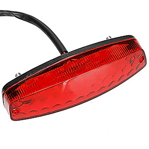 FVRITO 12V Led Rear Brake Tail light for 50cc 70cc 90cc 110cc 125cc Taotao 110B Boulder B1 Coolster 3050C Vitacci HAWK Peace Roketa Sunl BMS Bamboo RPS Raider 6 ICEbear JCL Chinese Quad ATV 4-Wheeler