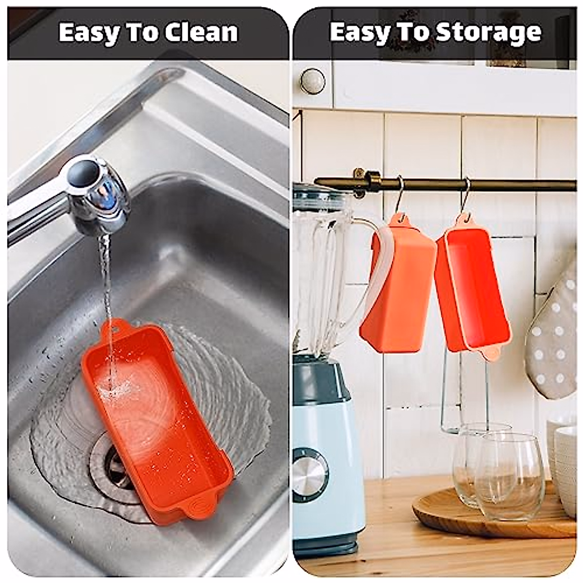 Parutta 3-Pack Silicone Grease Cup Liners for Blackstone, Reusable Silicone Grease Drip Pan Liners, Blackstone Grill Griddle Rear Grease Cup Grease Catcher Liner, Orange