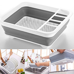 Dish Rack | Easy to Use | Collapsible | Compact & Portable Multi-Functional Dish & Vegetable Washing Basket