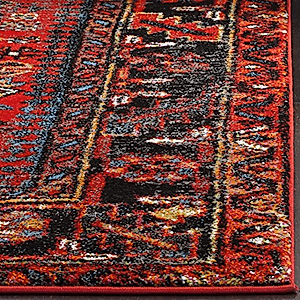 SAFAVIEH Vintage Hamadan Collection Accent Rug - 2'3" x 4', Red & Multi, Oriental Persian Design, Non-Shedding & Easy Care, Ideal for High Traffic Areas in Entryway, Living Room, Bedroom (VTH211A)
